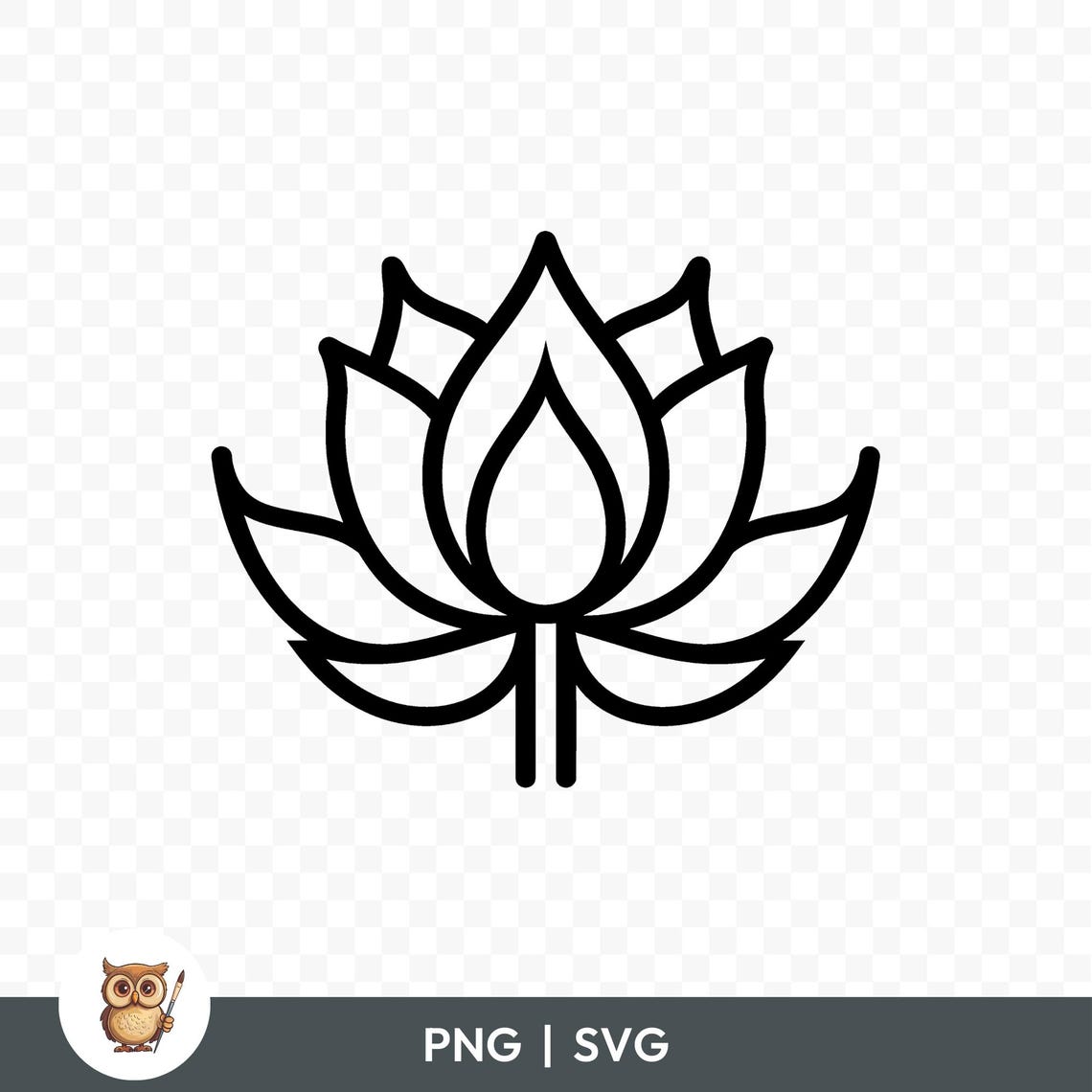 Lotus Flower Outline SVG Bundle, Lotus Flower Clipart, 15 Lotus Flower ...