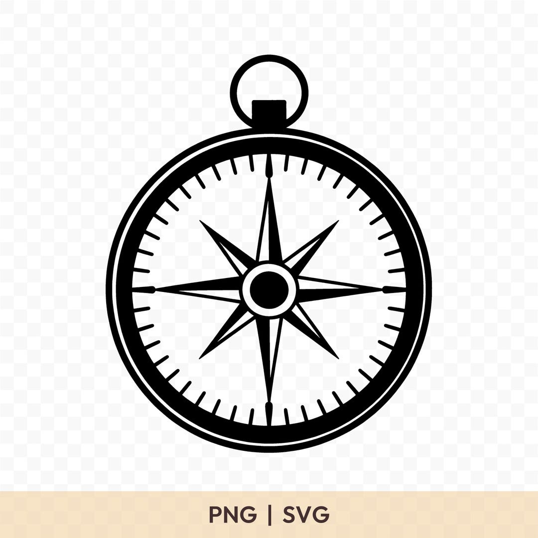 Compass SVG: Compass Cut File, Compass PNG, Compass Silhouette, Compass ...