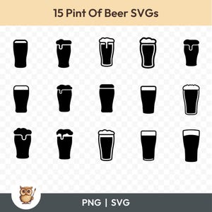 Pint of Beer SVG Bundle, Beer Clipart, 15 Pint of Beer Cut Files for ...