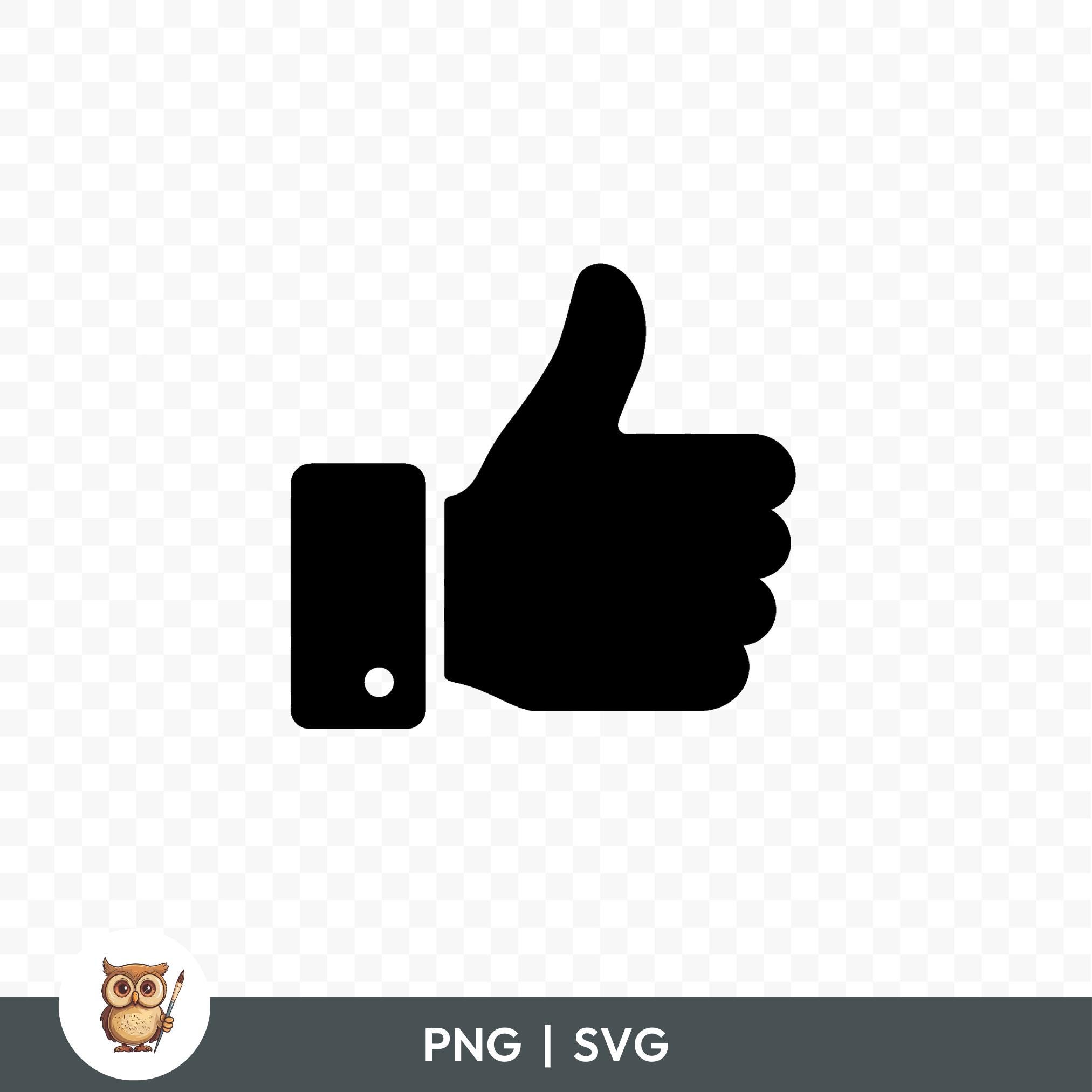 Thumbs up Silhouette SVG Bundle, Thumbs up Icon Clipart, 15 Like Icon ...