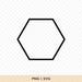 Hexagon Outline SVG: Hexagon Cut File, Hexagon PNG, Hexagon Silhouette ...