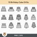 Birthday Cake SVG Bundle, Cake Clipart, 15 Birthday Cake Cut Files for ...