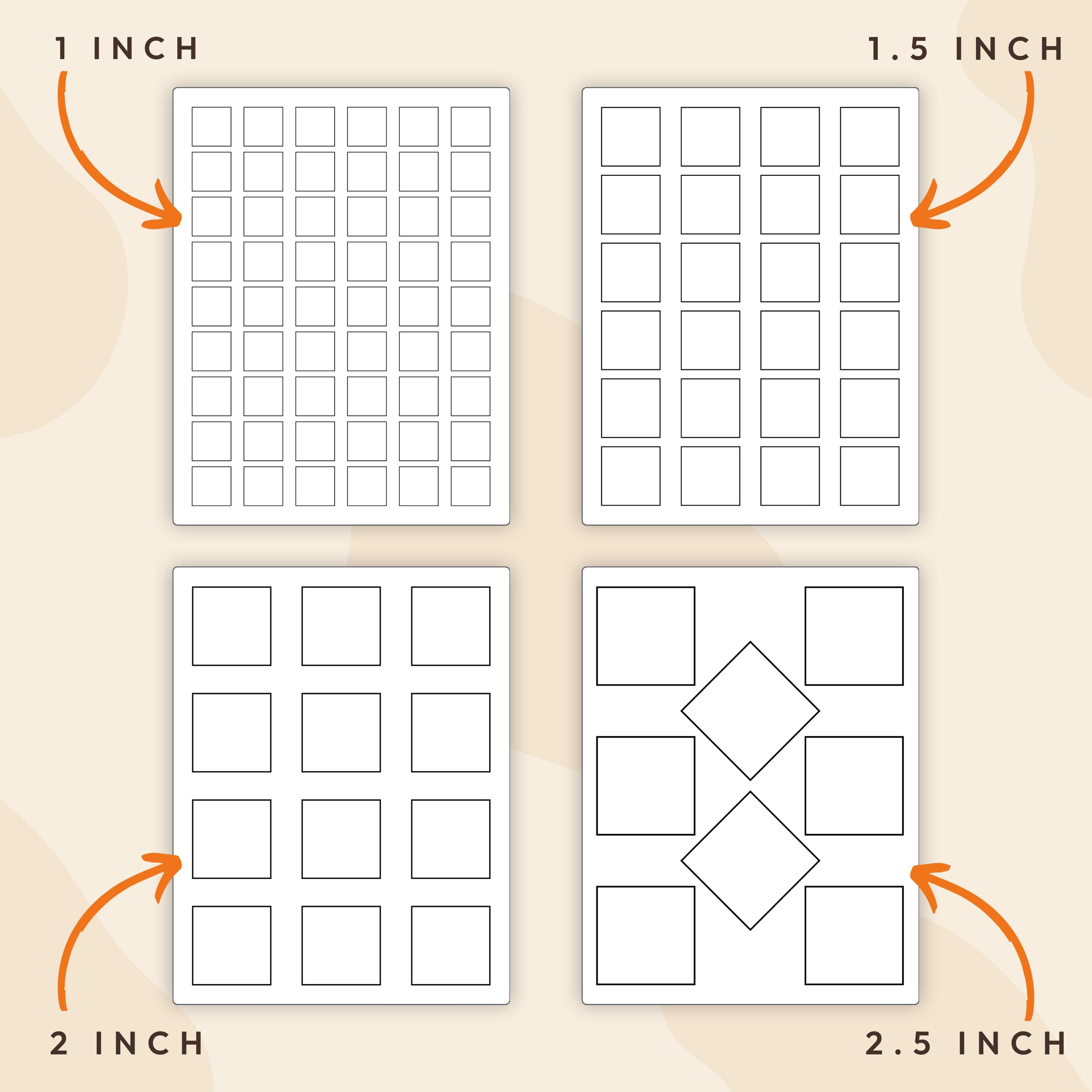 Squares Shape Template Printable PDF: Square Cutouts, Tracing Templates ...