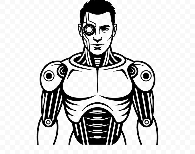 Space Robot Svg, Robot Character Svg, Robot Icon, Humanoid, Droid Svg ...