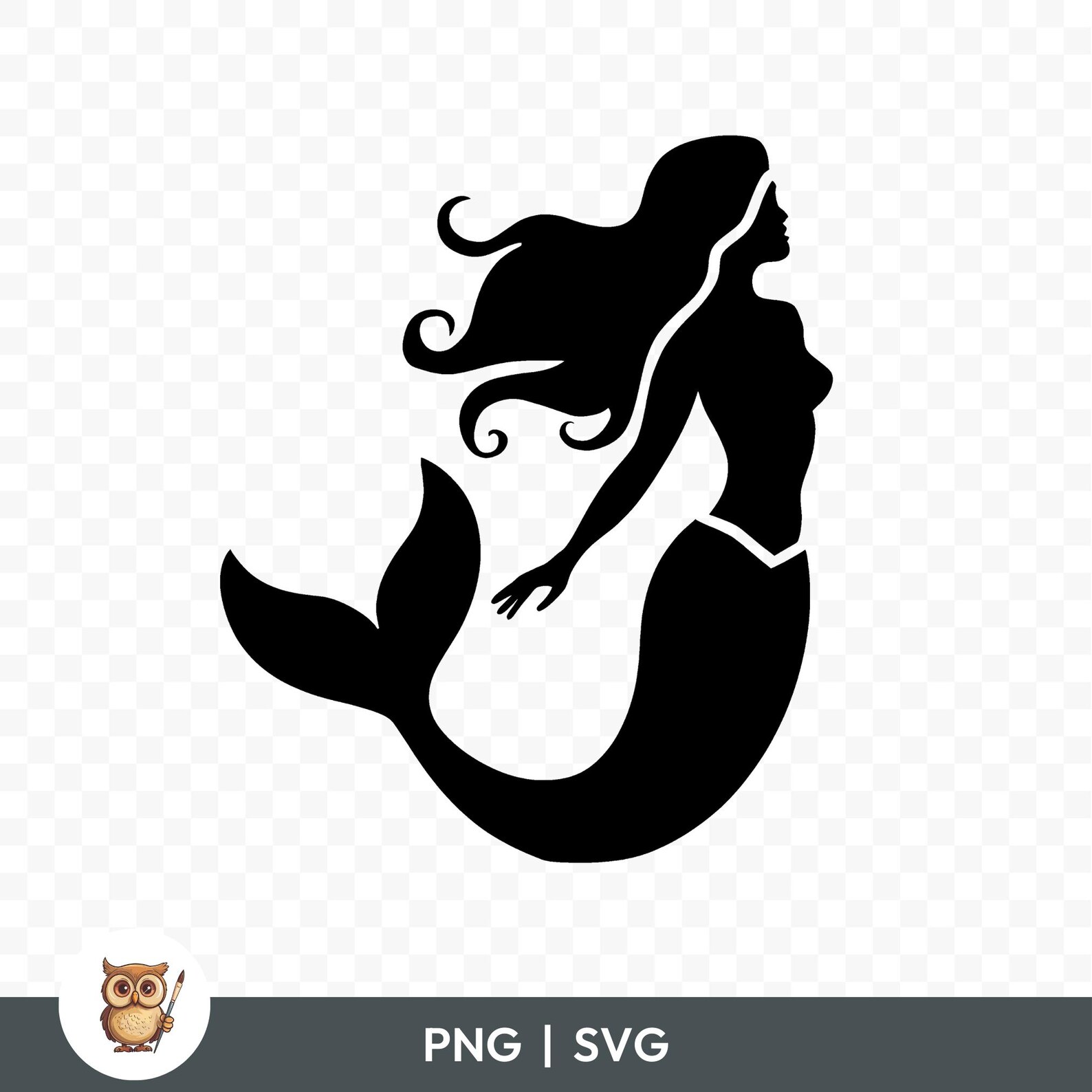 Mermaid Silhouette SVG Bundle, Mermaid Clipart, 15 Mermaid Cut Files ...