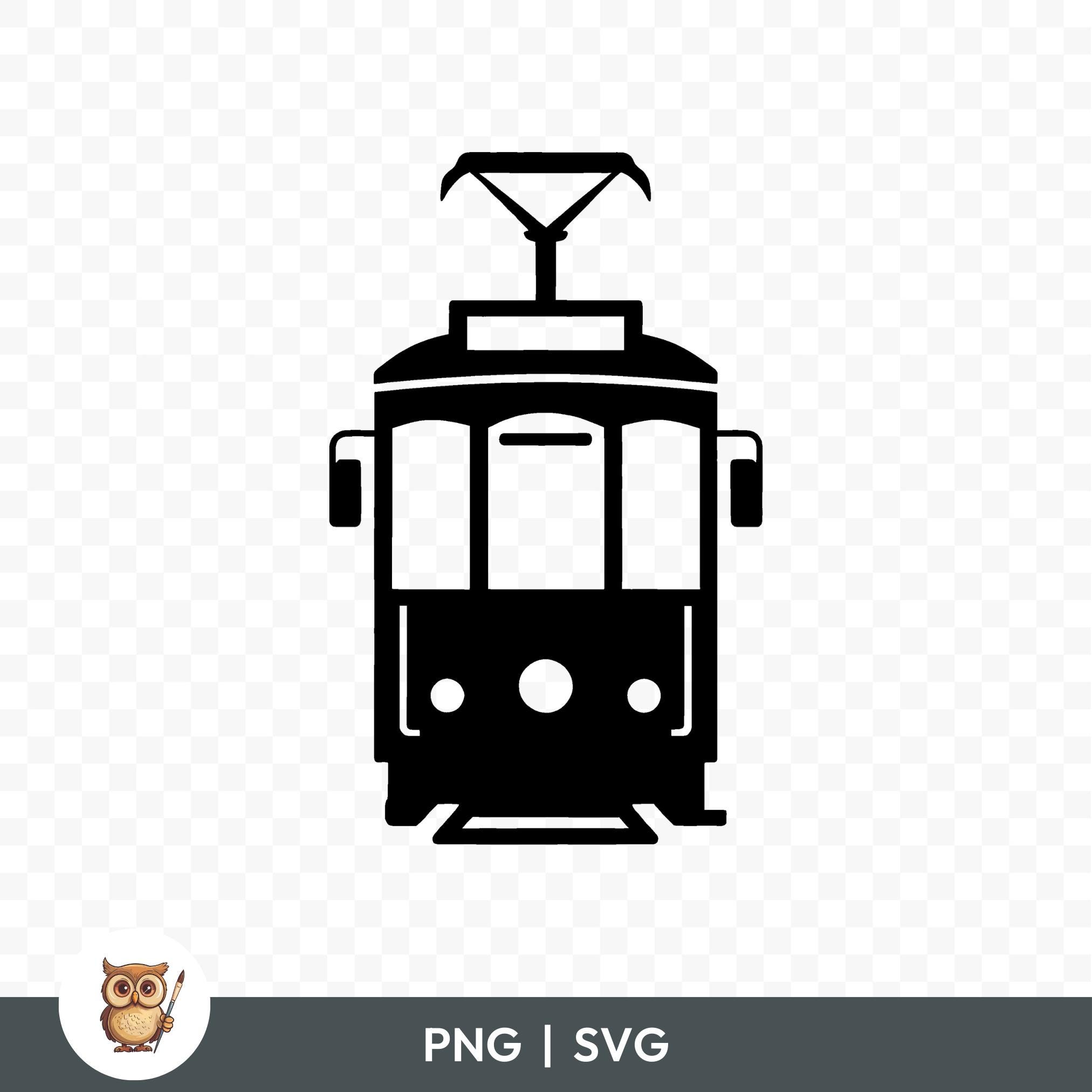 Tram Silhouette SVG Bundle, Tram Clipart, 15 Tram Cut Files for Cricut ...