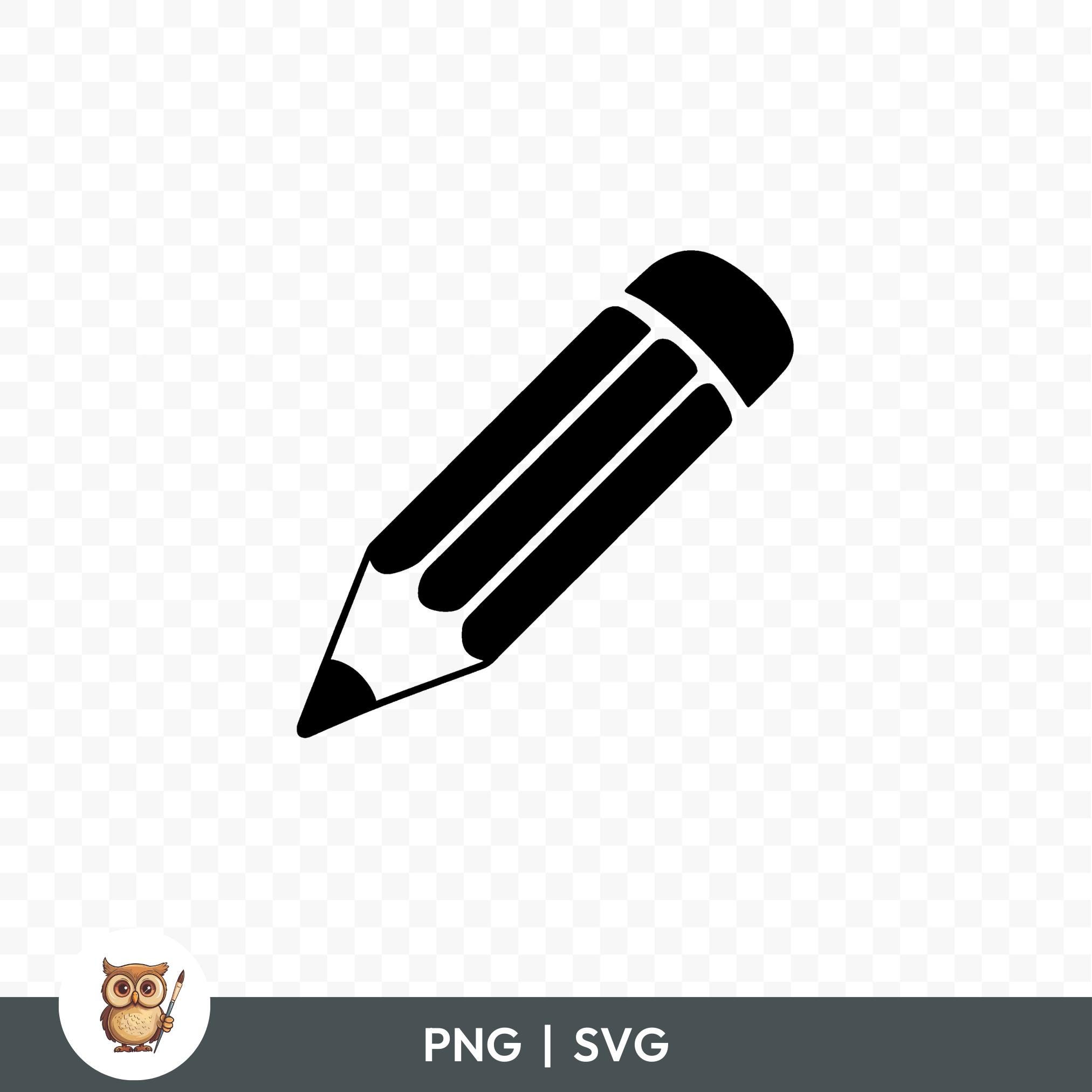 Pencil Silhouette SVG Bundle, Pencil Silhouette Clipart, 15 Pencil Cut ...