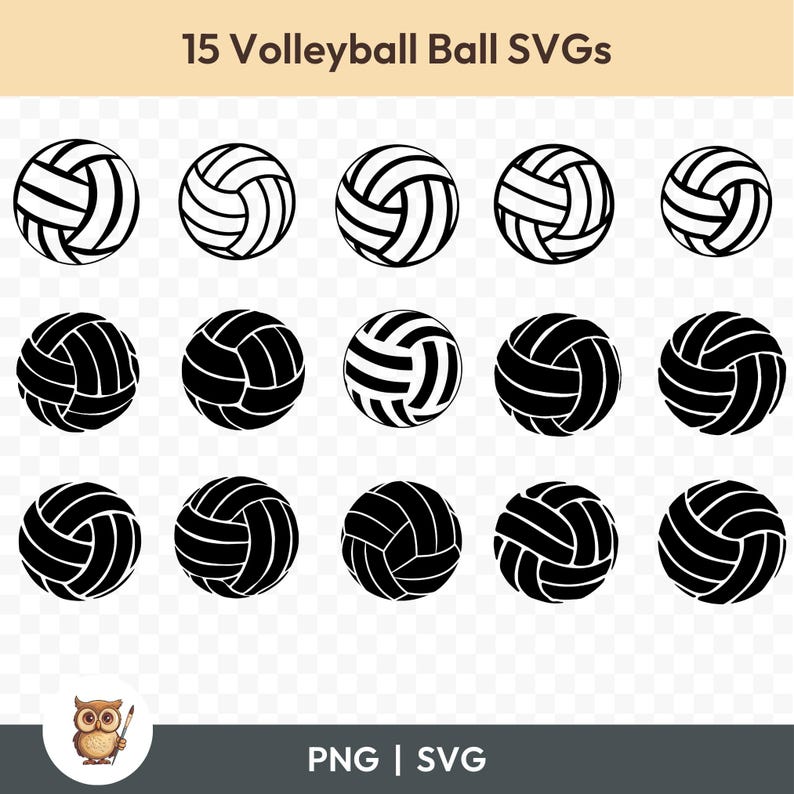 Volleyball Ball SVG Bundle, Volleyball Ball Clipart, 15 Volleyball Cut ...
