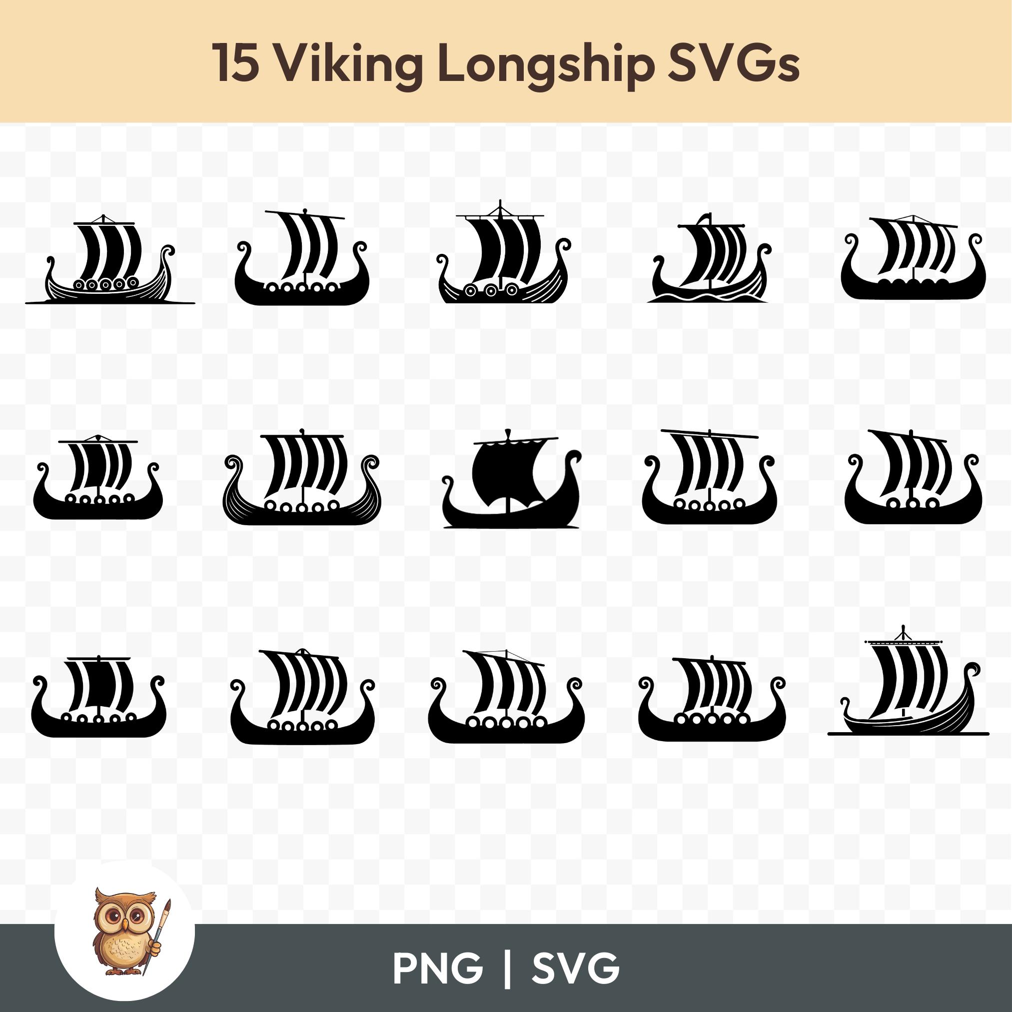 Viking Longship SVG Bundle, Viking Boat Clipart, 15 Viking Cut Files ...