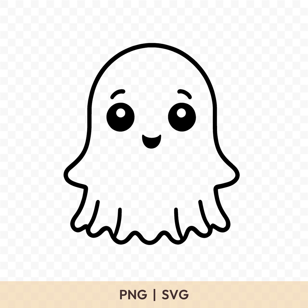 Ghost SVG: Cute Ghost Cut File, Ghost PNG, Ghost Silhouette, Ghost ...