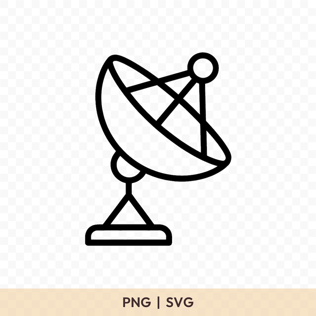 Satellite Dish SVG: Satellite Dish Cut File for Cricut, Satellite PNG ...