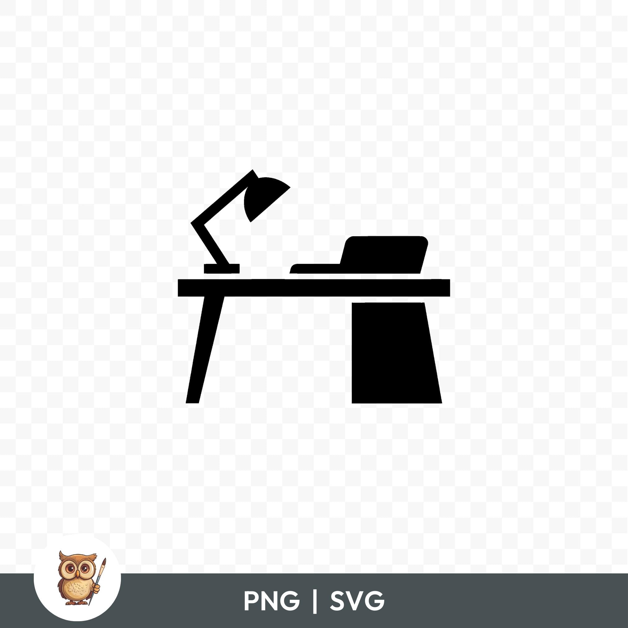 Office Desk Icon SVG Bundle, Office Desk Clipart, 15 Desk Cut Files for ...