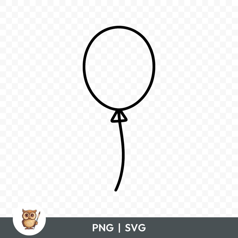 Balloon SVG Bundle, Simple Balloon Clipart, 15 Balloon Outline Cut ...