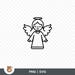 Angel Outline SVG Bundle, Angels Clipart, 15 Angel Cut Files for Cricut ...