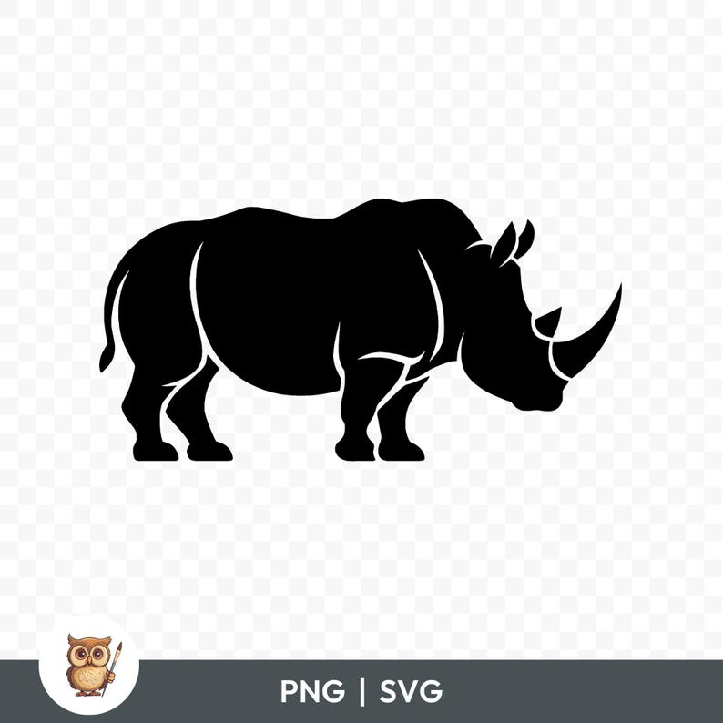 Rhino Silhouette SVG Bundle, Rhino Clipart, 15 Rhinoceros Cut Files for ...