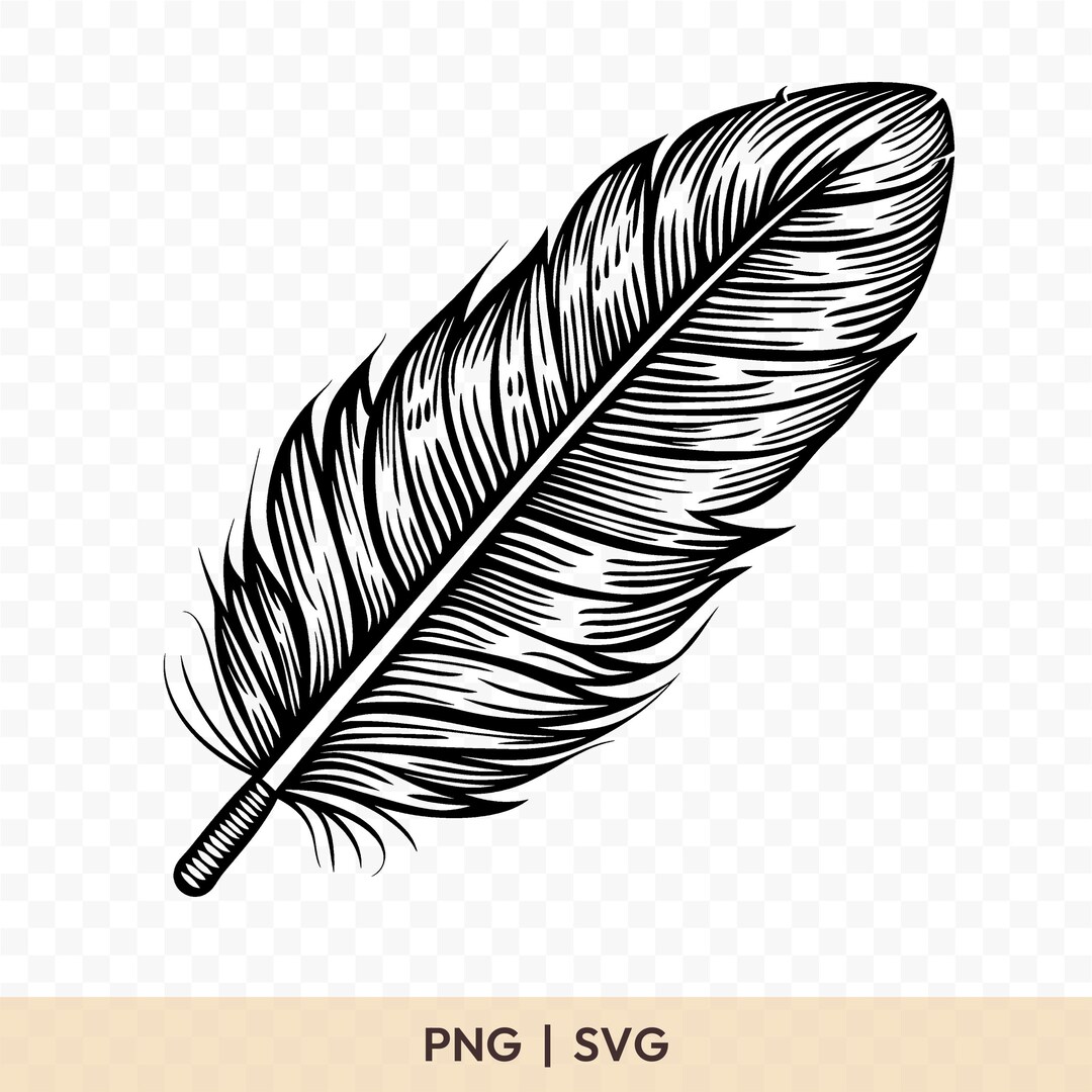 Feather SVG: Cut File for Cricut, Silhouette, Digital Download ...