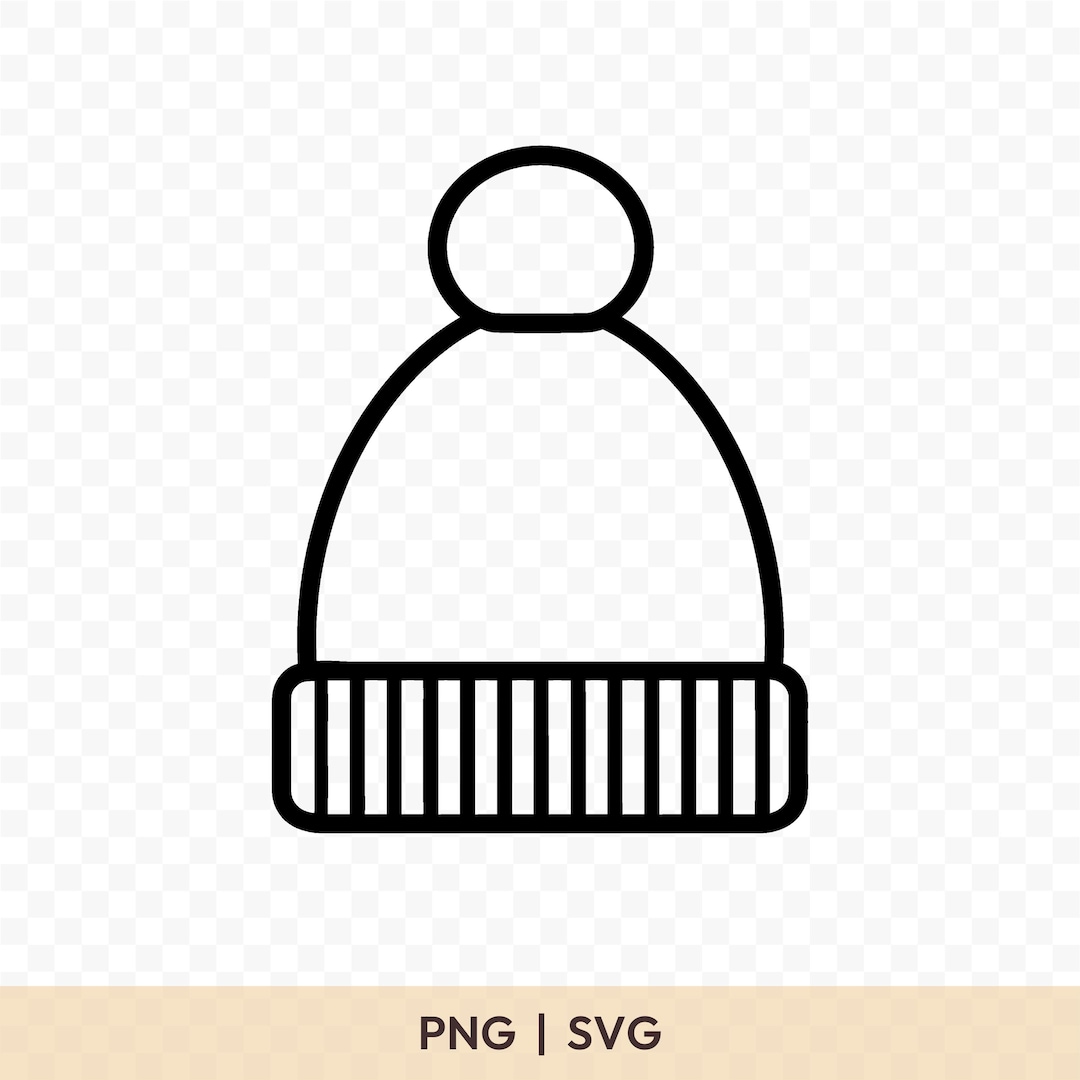 Beanie SVG: Beanie Cut-bestand, Beanie PNG, Beanie Outline, Beanie ...