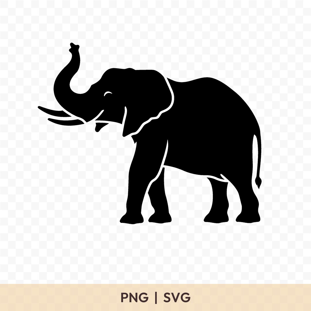 Elephant SVG: Elephant Cut File, Elephant PNG, Elephant Silhouette ...