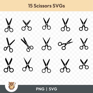 Scissors SVG Bundle, Pair of Scissors Clipart, 15 Scissors Icon Cut ...