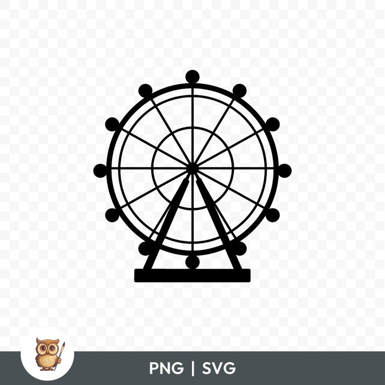 Ferris Wheel SVG Bundle, Ferris Wheel Clipart, 15 Ferris Wheel Cut ...