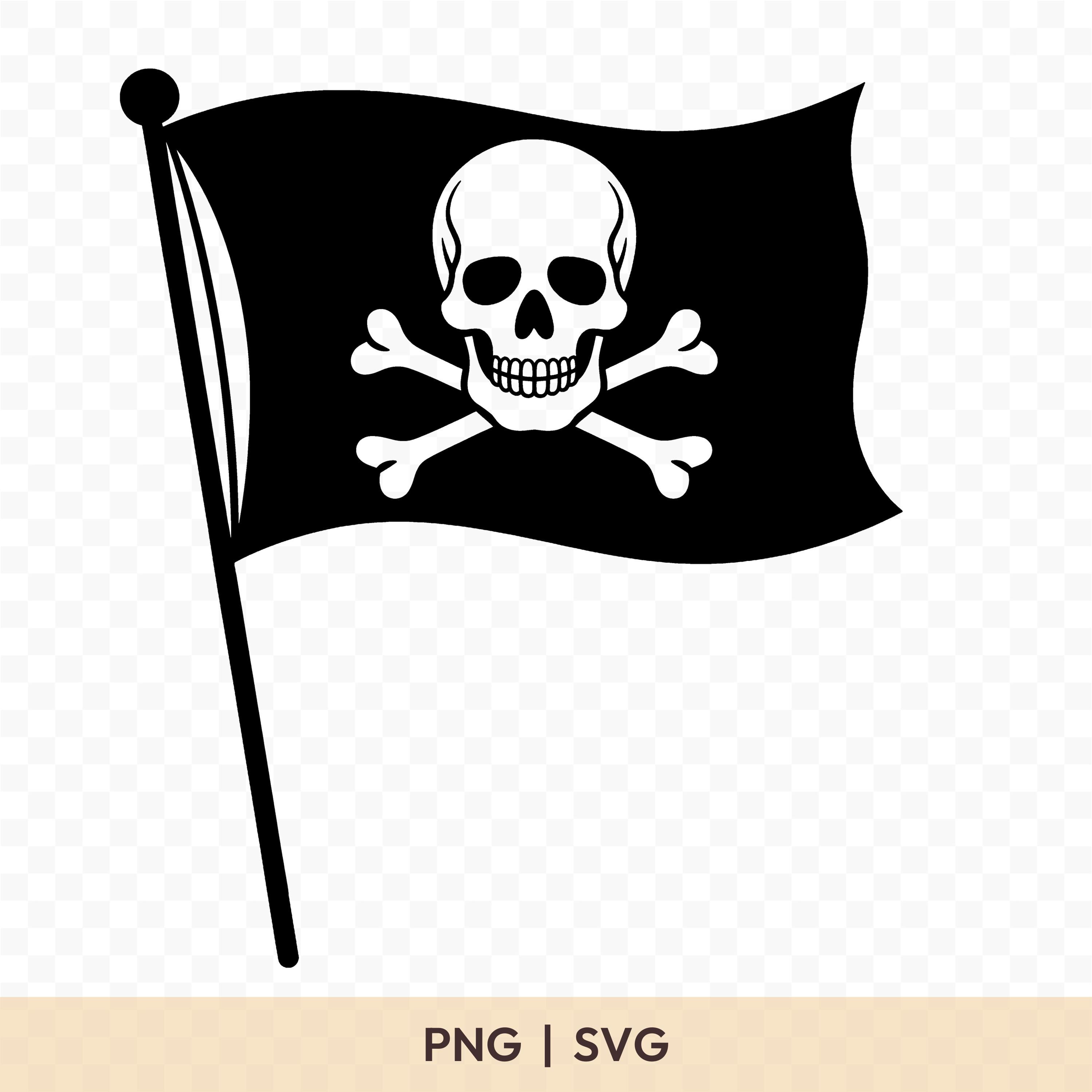 Jolly Roger Flag SVG: Pirate Cut File for Cricut, Silhouette, Pirate ...