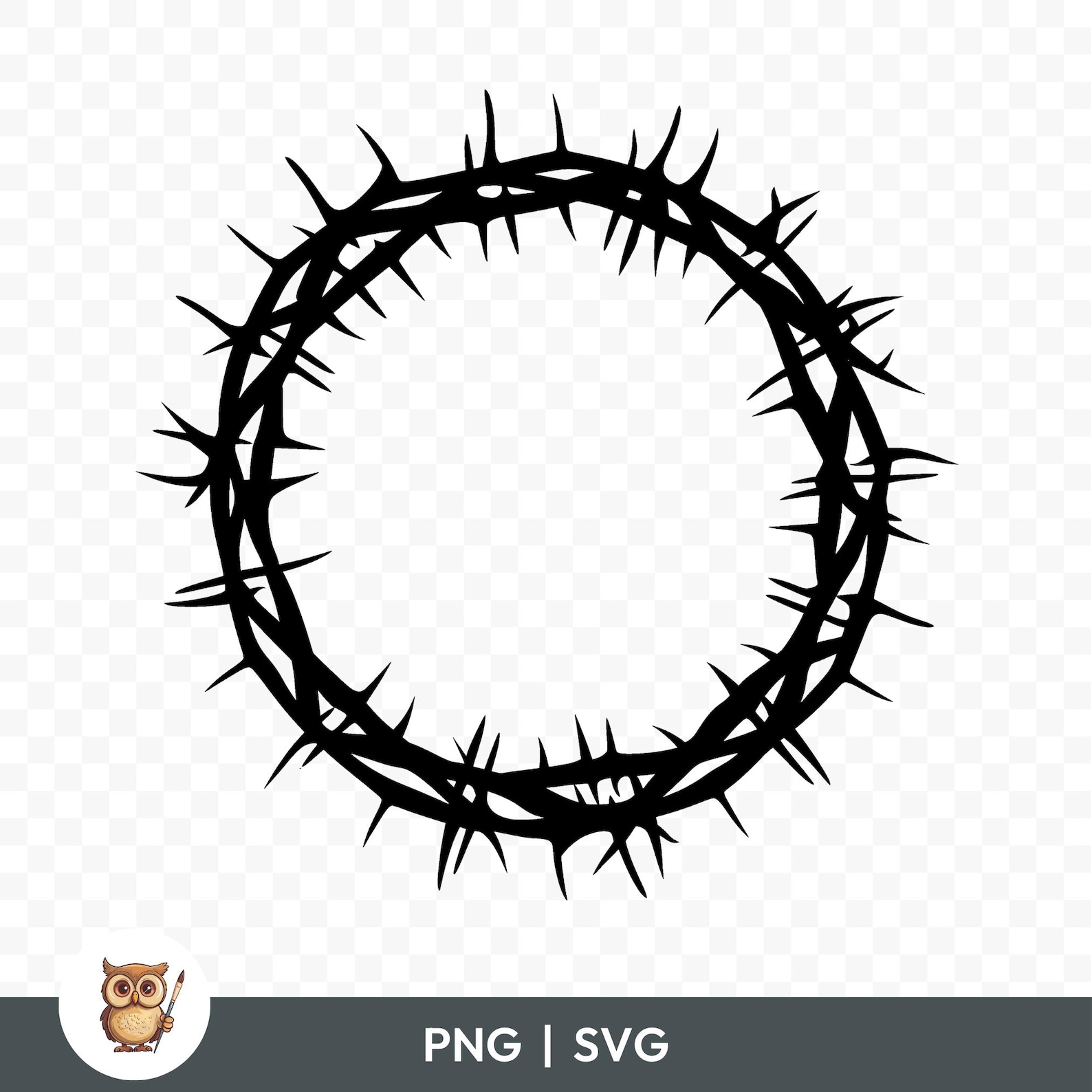 Crown of Thorns SVG Bundle, Crown of Thorns Clipart, 15 Thorn Crown Cut ...