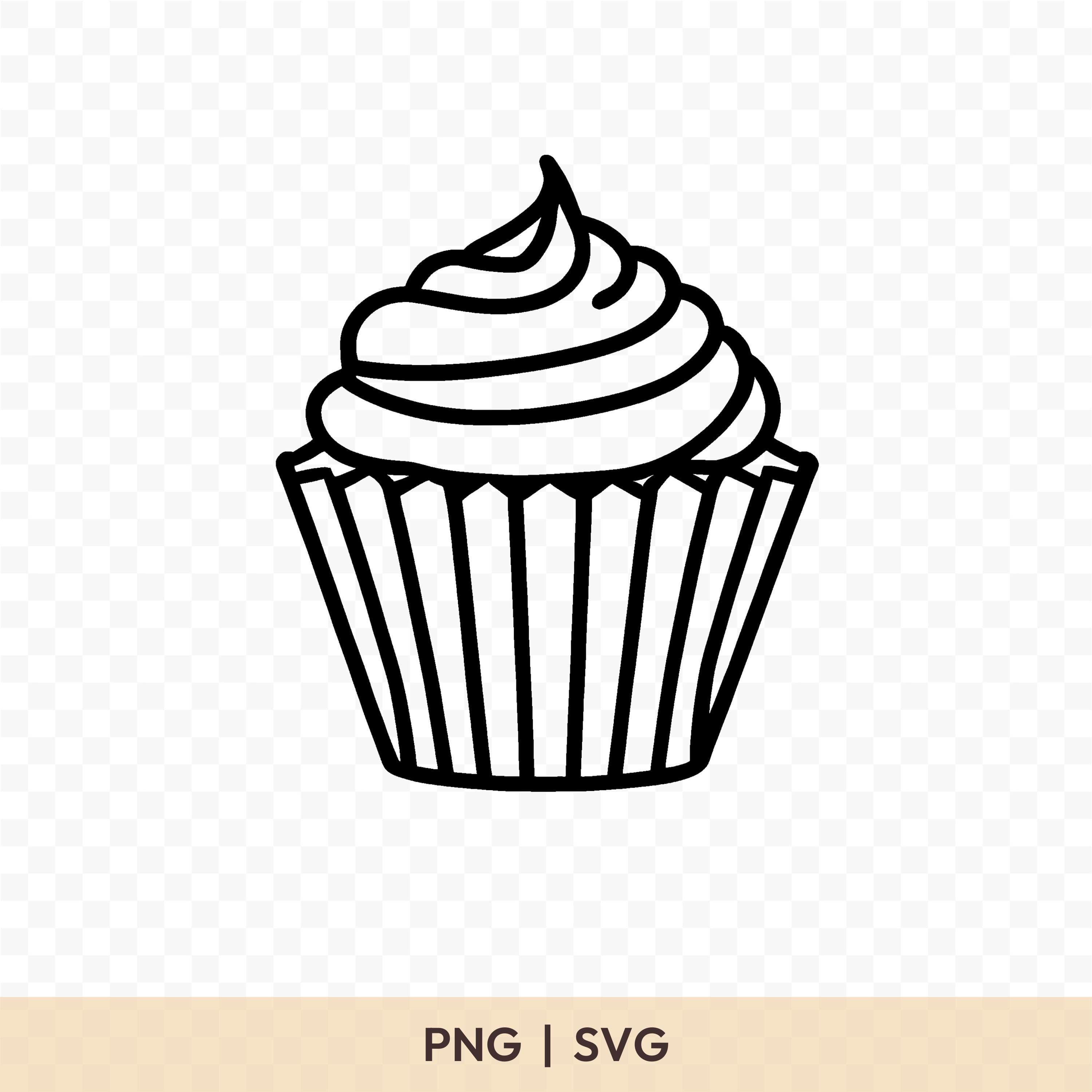 Cupcake SVG: Cupcake Cut File, Cupcake PNG, Cupcake Silhouette, Cupcake ...