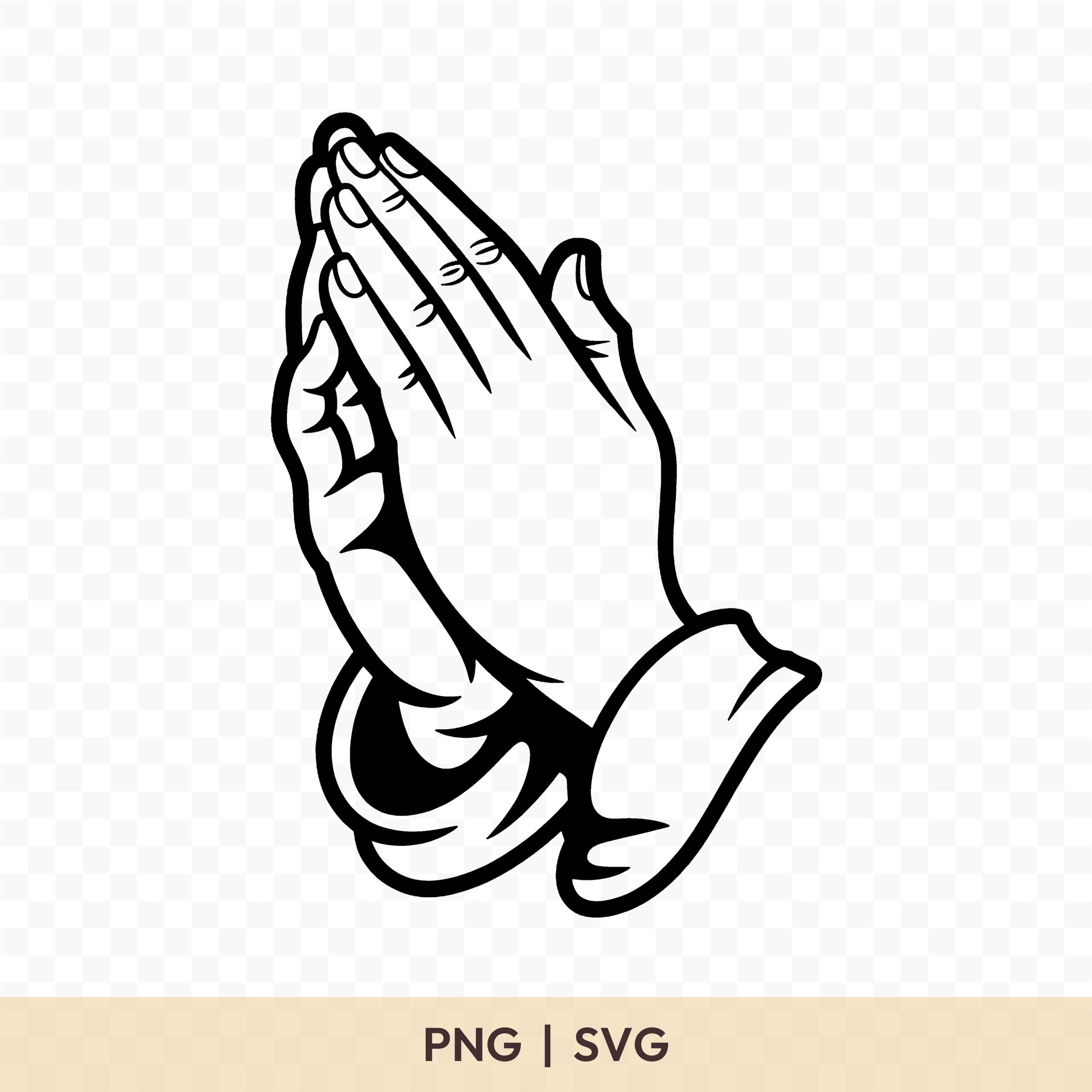 Praying Hands SVG: Prayer Cut File for Cricut, Praying Hands PNG ...