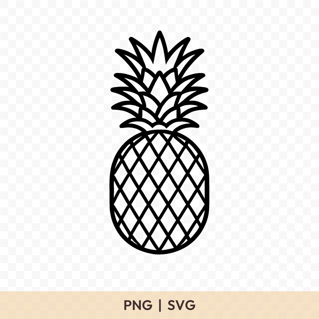 Pineapple SVG: Pineapple Cut File, Pineapple PNG, Pineapple Silhouette ...