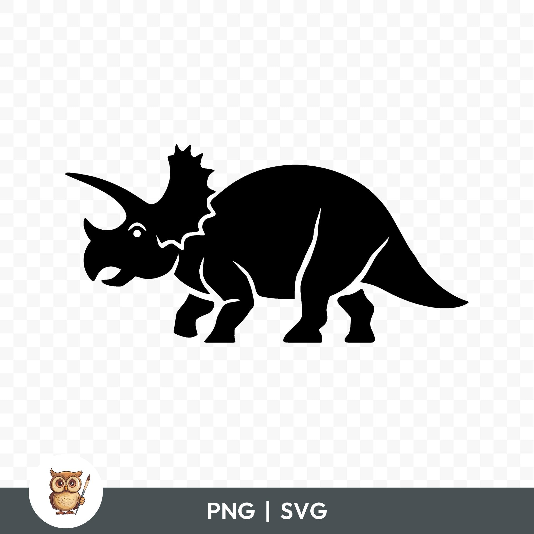 Triceratops Silhouette SVG Bundle, Triceratops Clipart, 15 Triceratops ...