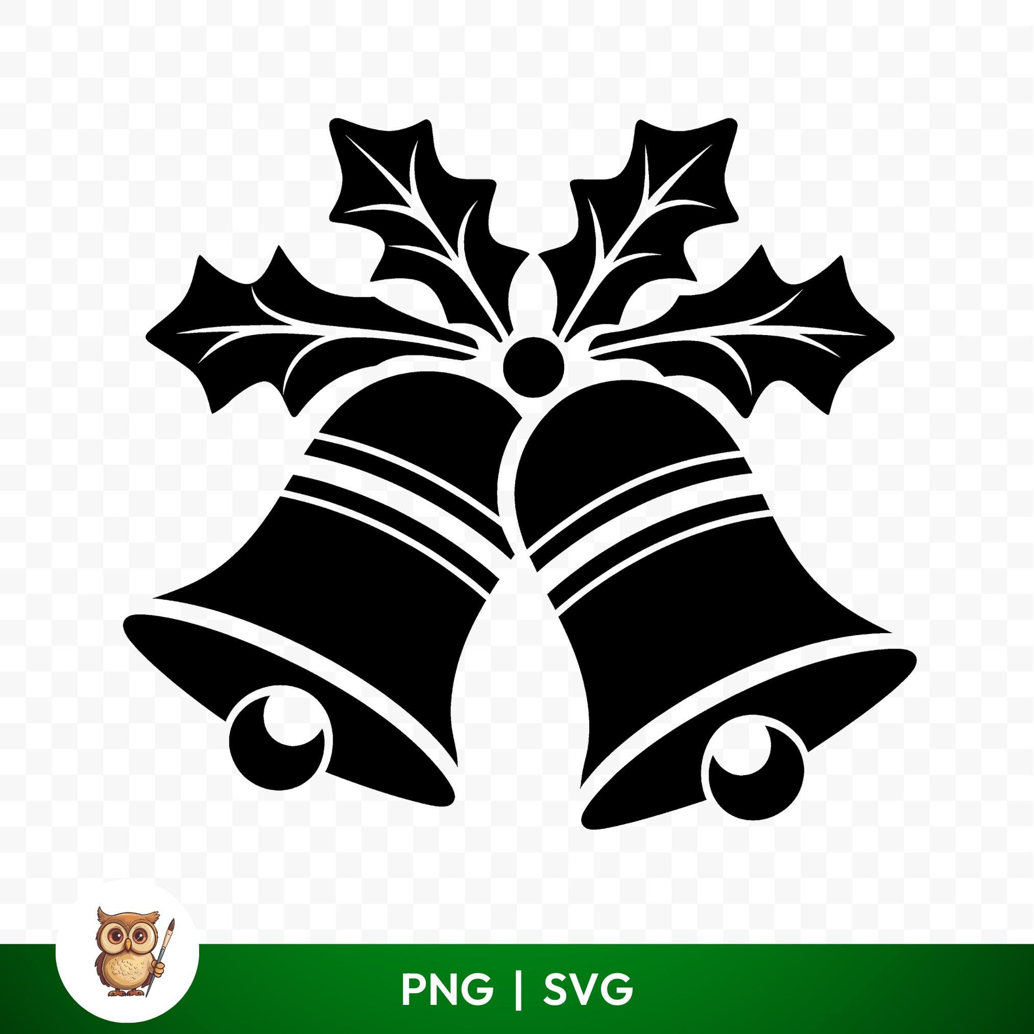 Christmas Bells SVG Bundle, Bells Clipart, 15 Bell Silhouette Cut Files ...