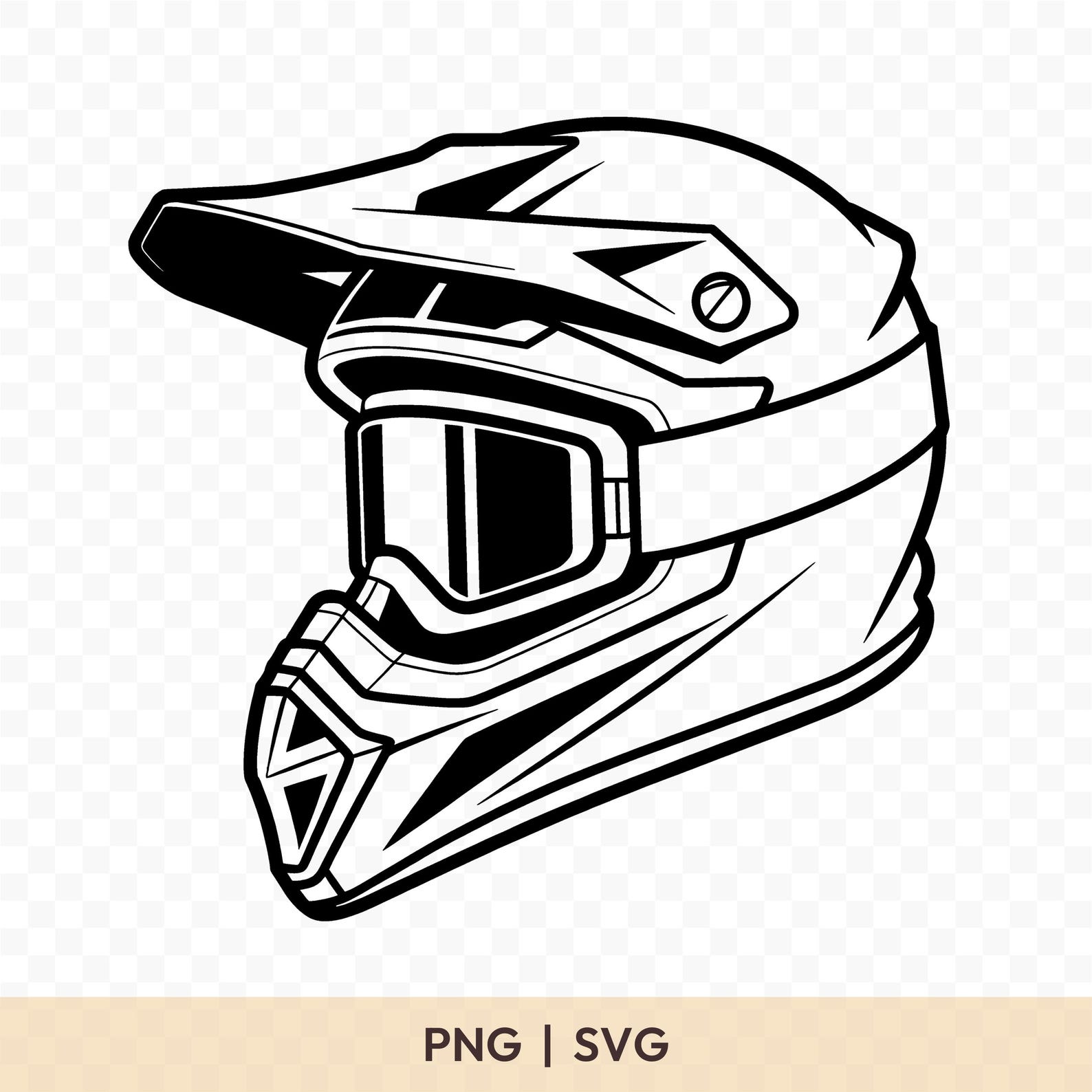 Motocross Dirt Bike Helmet SVG: Motocross Cut File, Dirt Bike Helmet ...