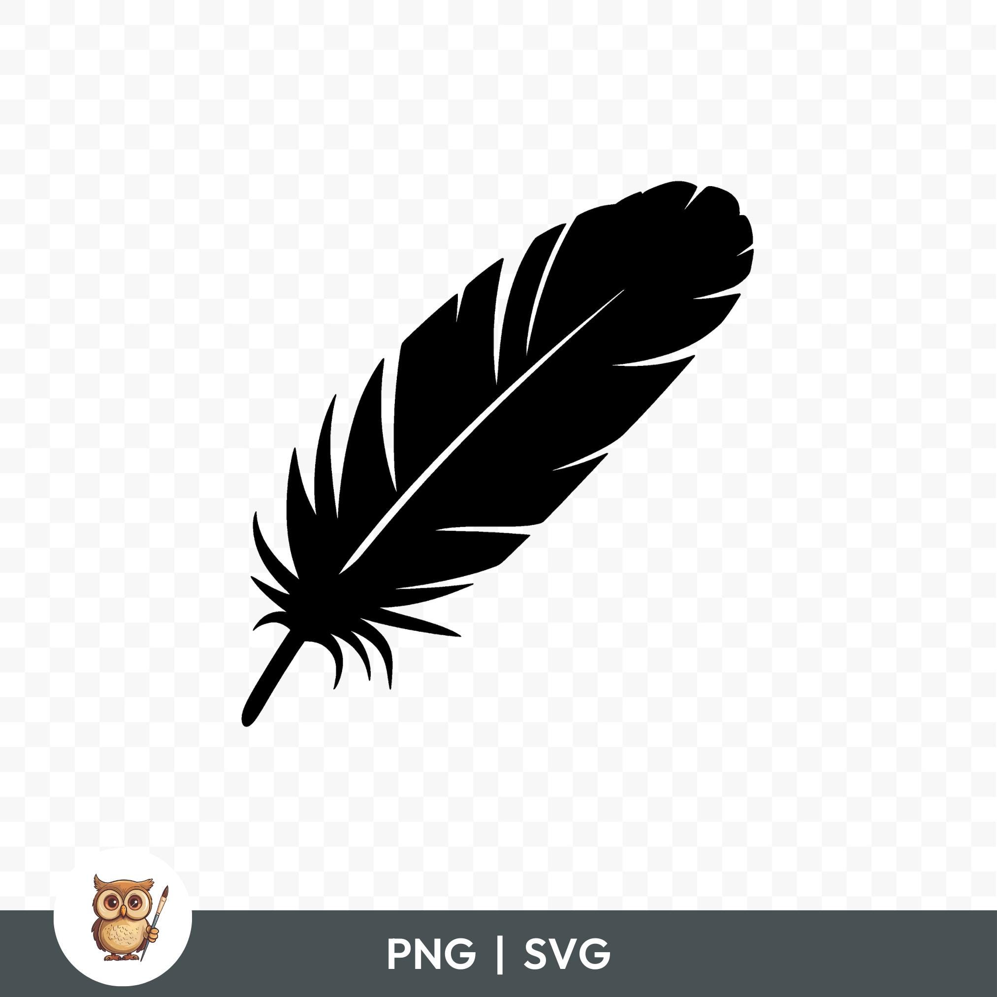 Feather Silhouette SVG Bundle, Feather Icon Clipart, 15 Feather Cut ...