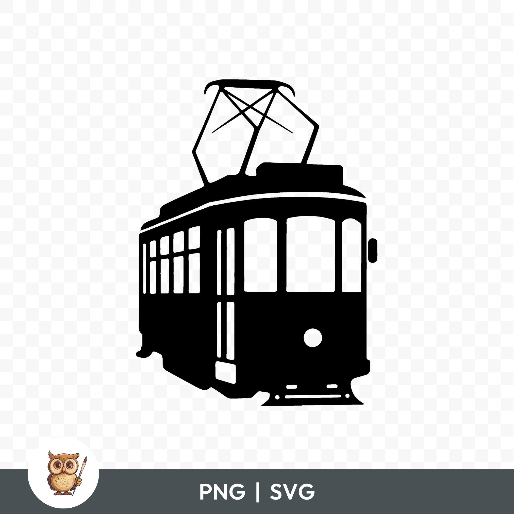 Tram Silhouette SVG Bundle, Tram Clipart, 15 Tram Cut Files for Cricut ...