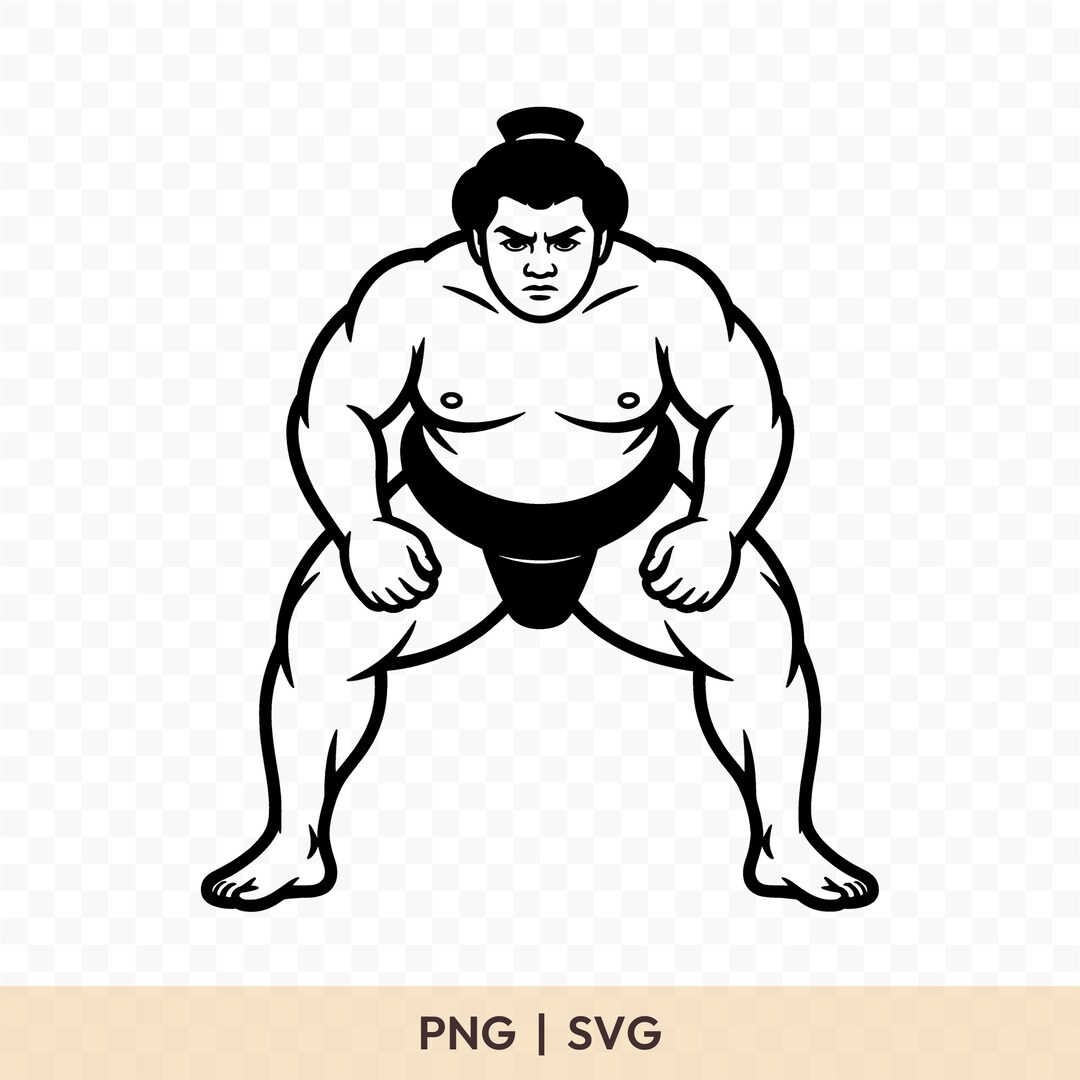Sumo Wrestler SVG: Sumo Cut File for Cricut, Sumo Wrestler PNG, Sumo ...