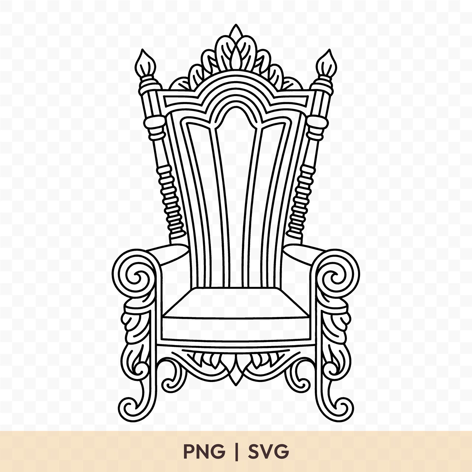 Throne SVG: Throne Cut File, Throne PNG, Throne Silhouette, Throne ...