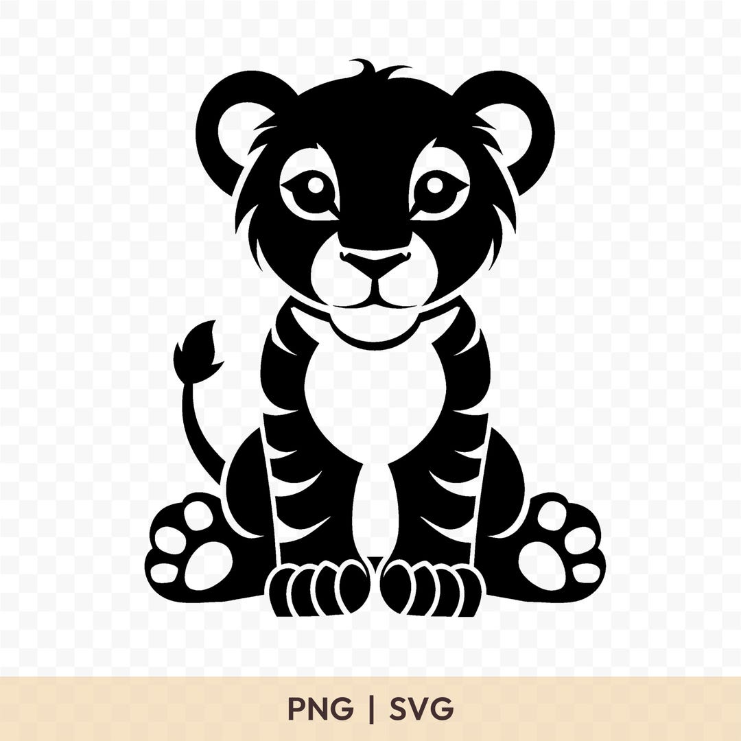 Lion Cub SVG: Cut File for Cricut, Silhouette, Digital Download ...