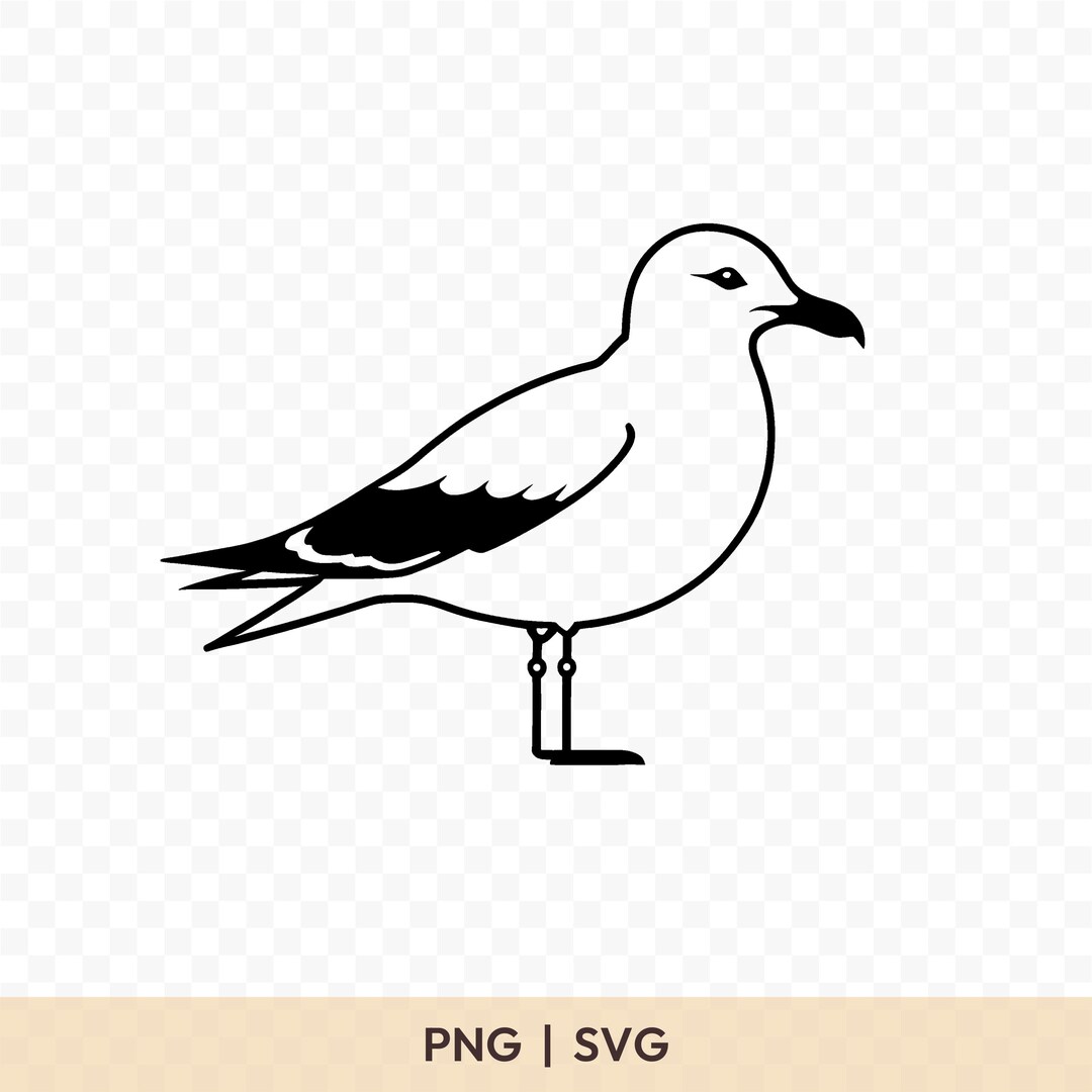 Seagull SVG: Seagull Cut File, Seagull PNG, Seagull Silhouette, Seagull ...