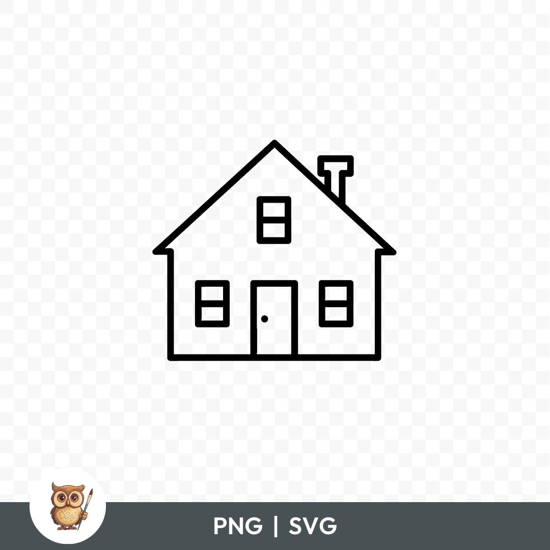 Haus Umriss SVG-Bundle, einfache Haus Clipart, 15 Haus Schnittdateien ...