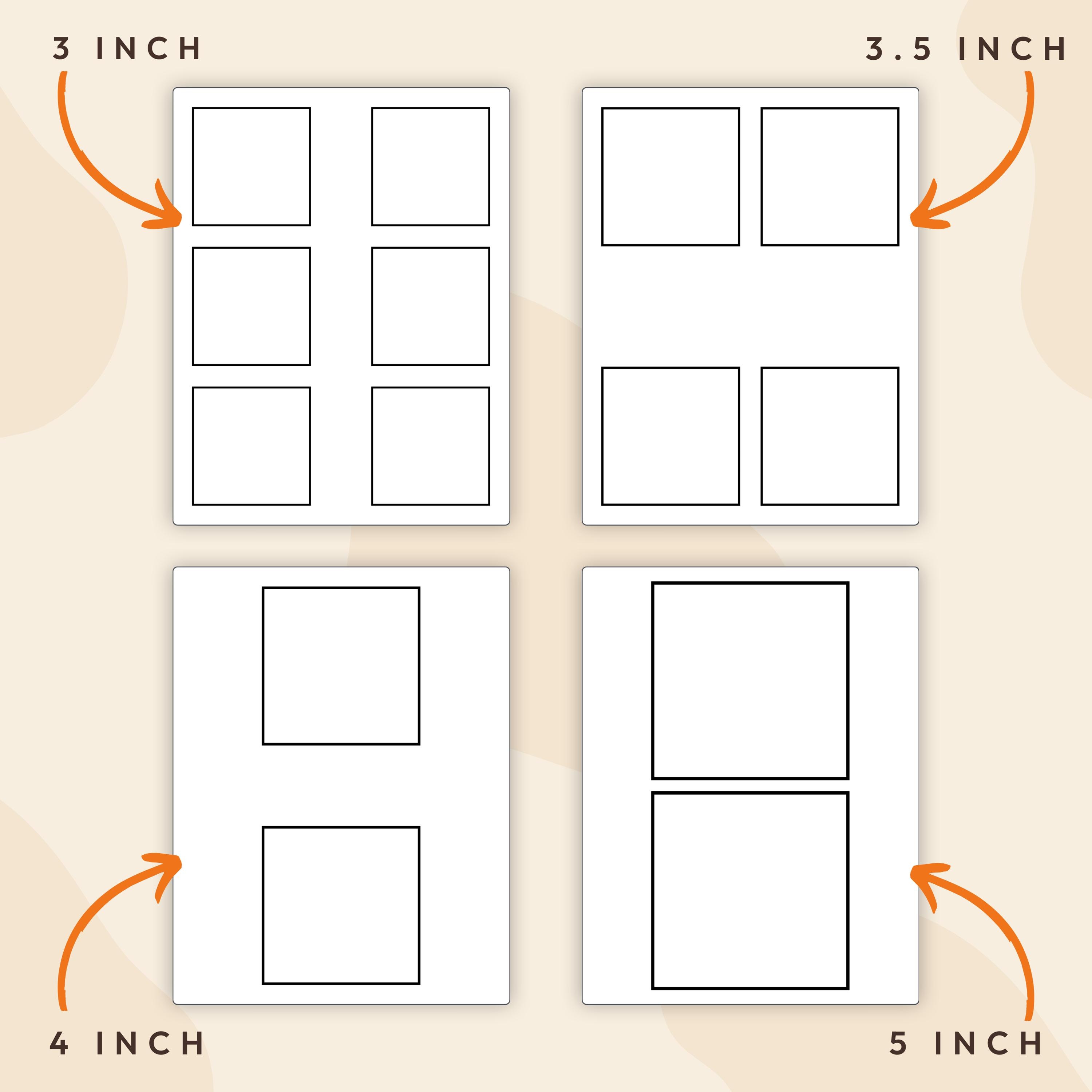 Squares Shape Template Printable PDF: Square Cutouts, Tracing Templates ...