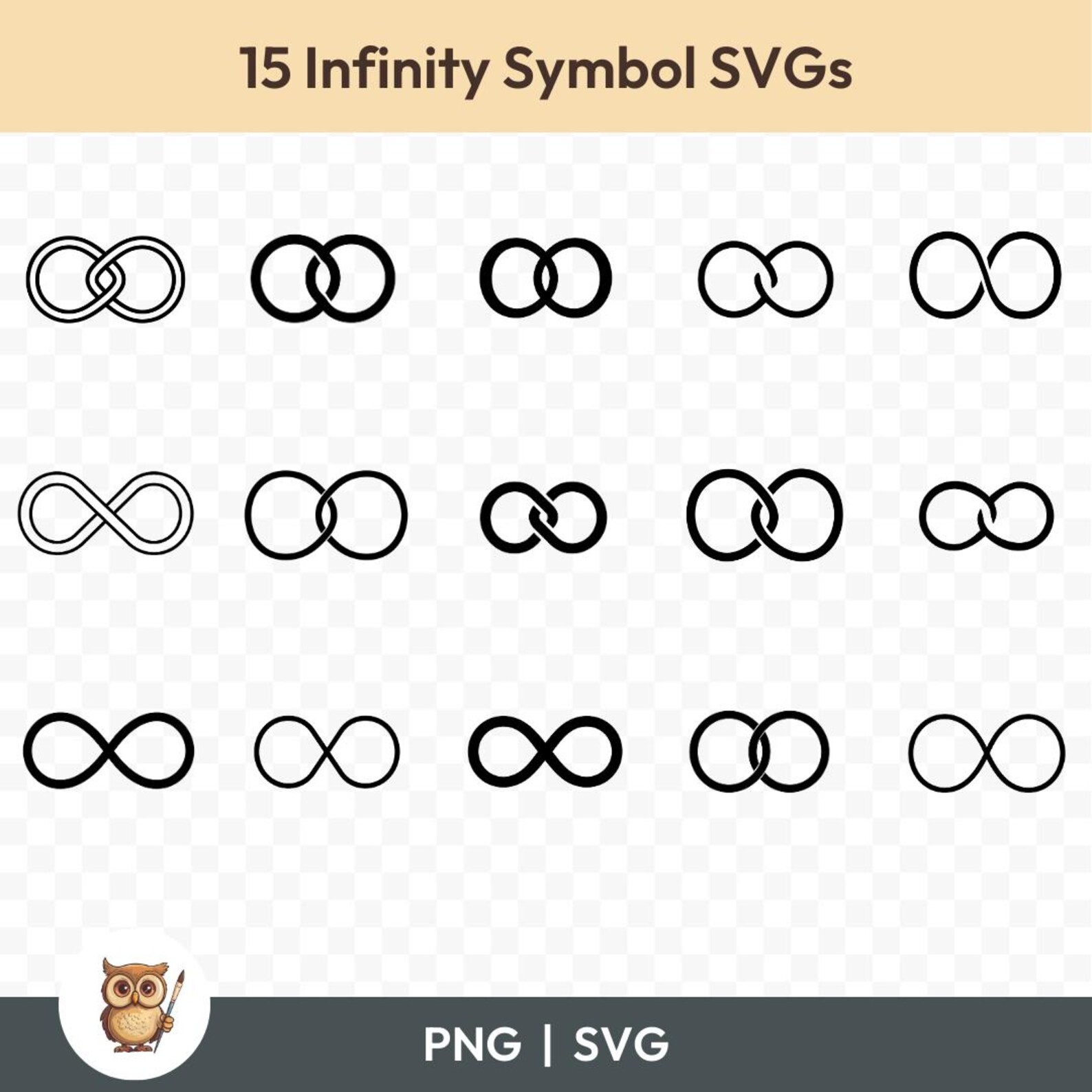 Infinity Symbol SVG Bundle, Infinity Symbol Clipart, 15 Infinity Symbol ...