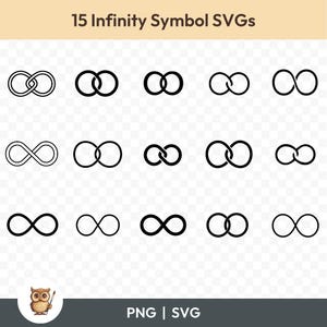 Infinity Symbol SVG Bundle, Infinity Symbol Clipart, 15 Infinity Symbol ...