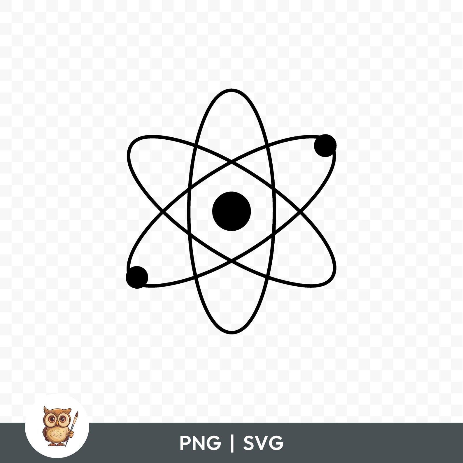 Atom SVG Bundle, Atom Clipart, 15 Atom Cut Files for Cricut, PNG and ...