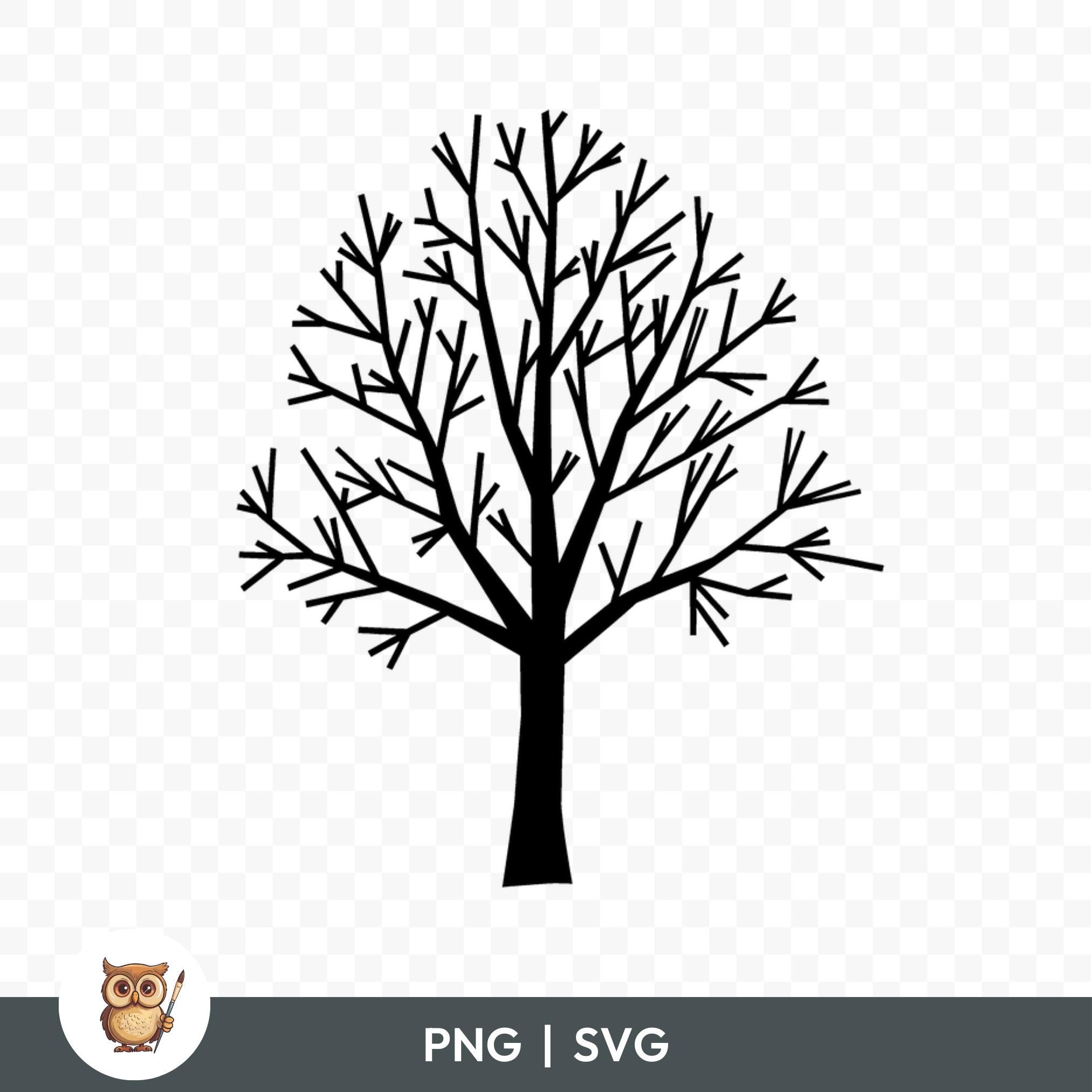 Bare Tree Silhouette SVG Bundle, Bare Tree Clipart, 15 Tree Cut Files ...