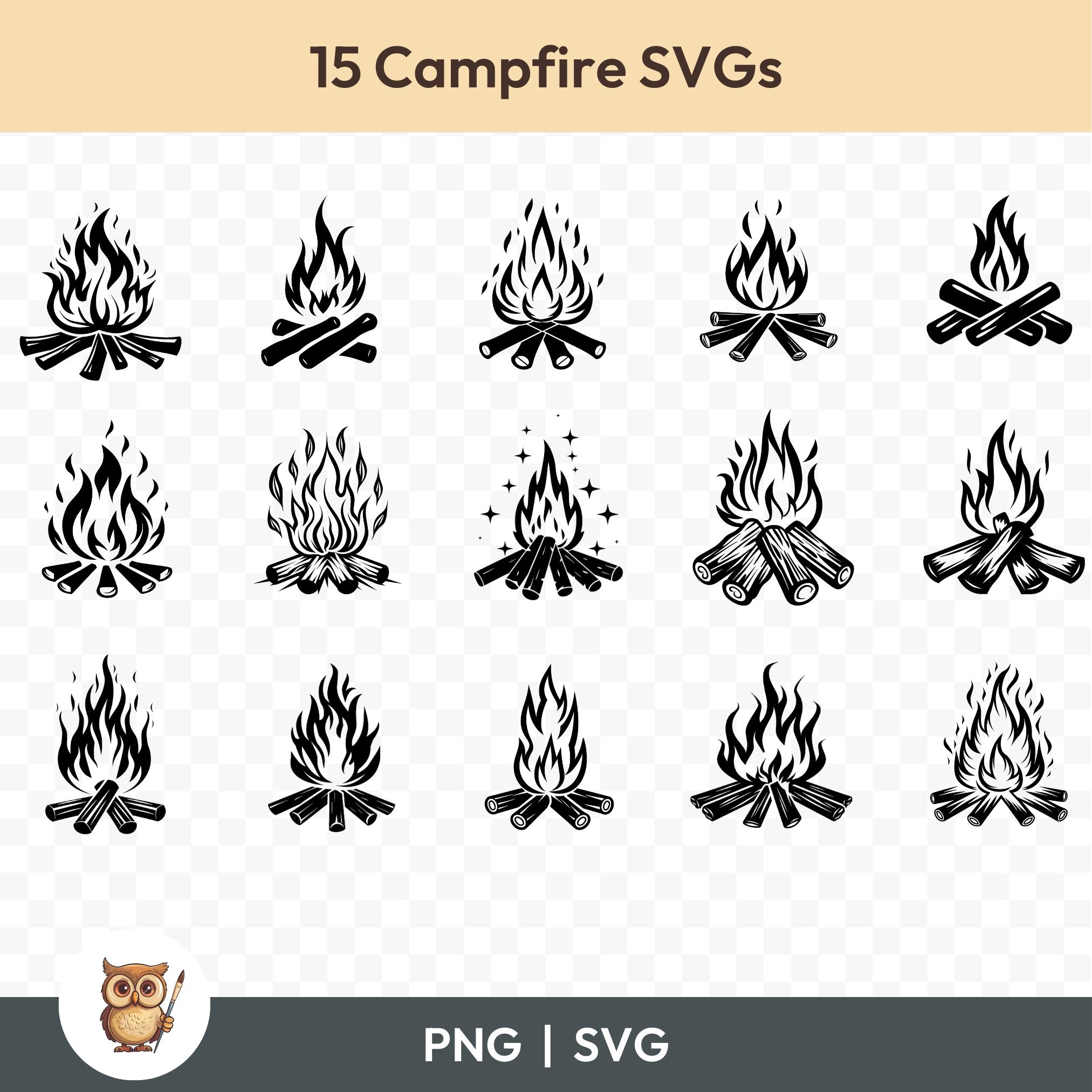 Campfire SVG Bundle, Campfire Clipart, 15 Campfire Cut Files for Cricut ...