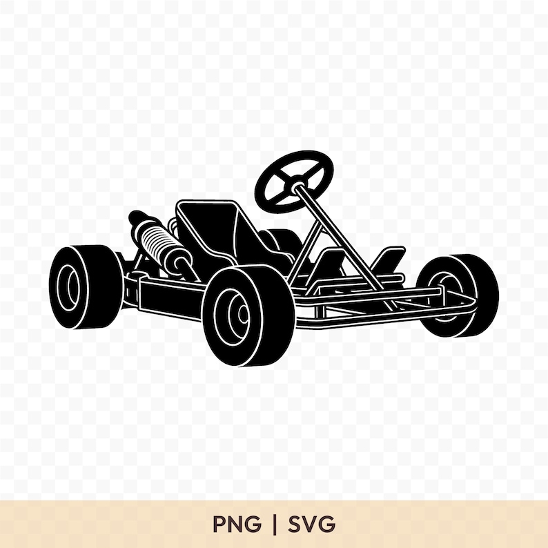 Go Kart SVG: Go Kart Cut File, Go Kart PNG, Go Kart Silhouette, Go Kart ...