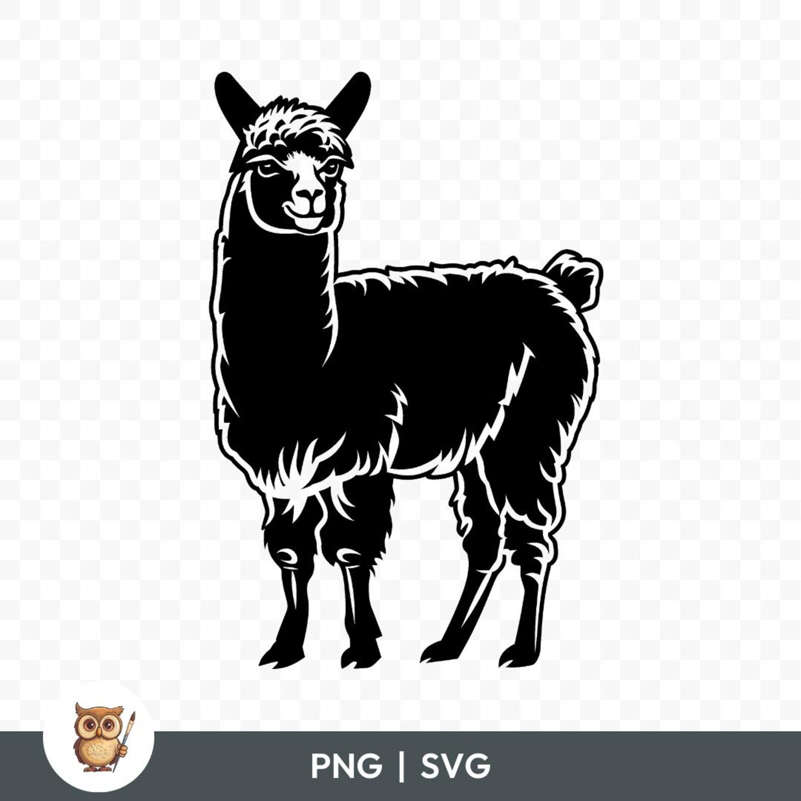 Alpaca Silhouette SVG Bundle, Alpaca Silhouette Clipart, 15 Alpaca ...