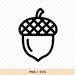 Acorn SVG: Acorn Cut File, Acorn PNG, Acorn Silhouette, Acorn Cricut ...