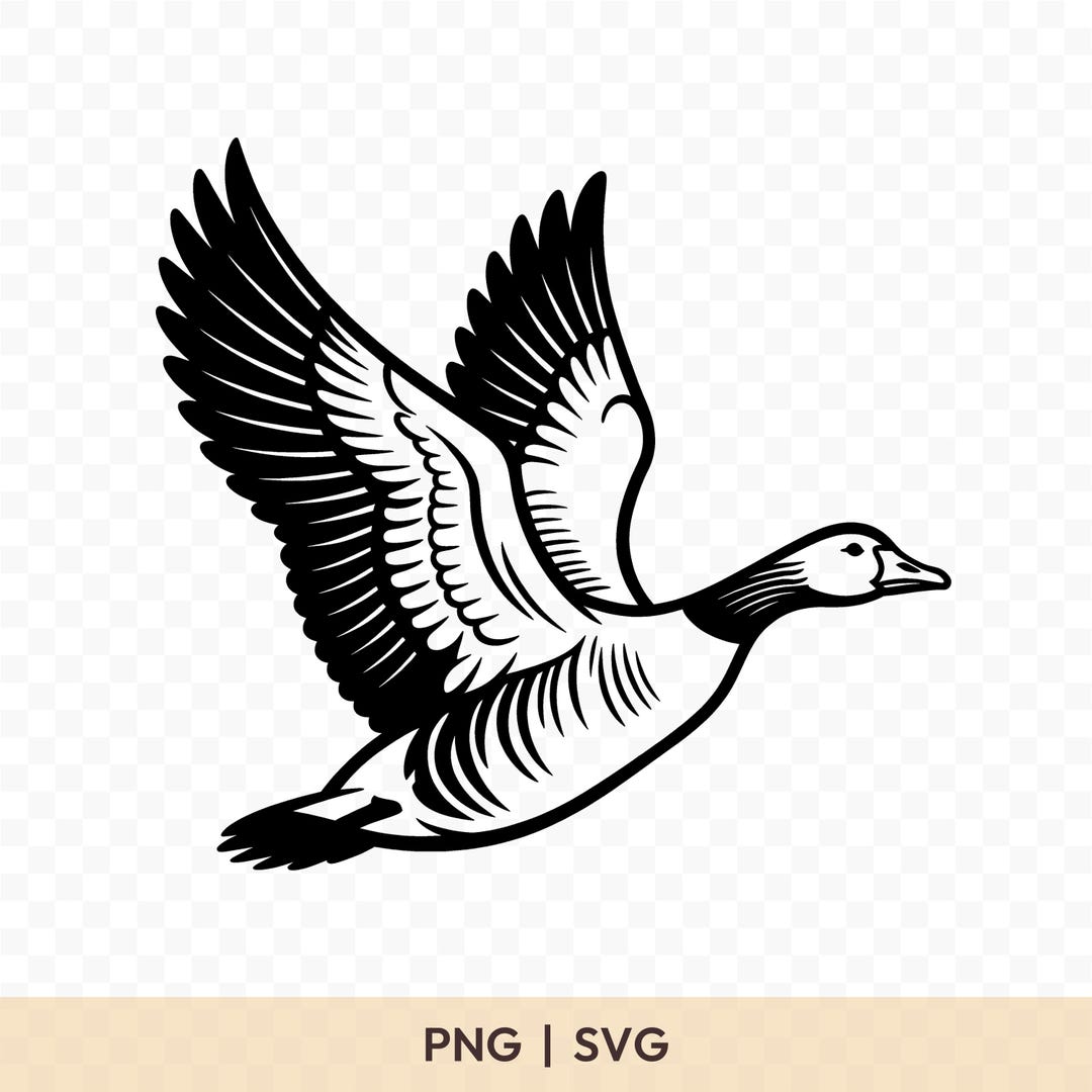 Flying Goose SVG: Flying Goose Cut File, Flying Goose PNG, Flying Goose ...