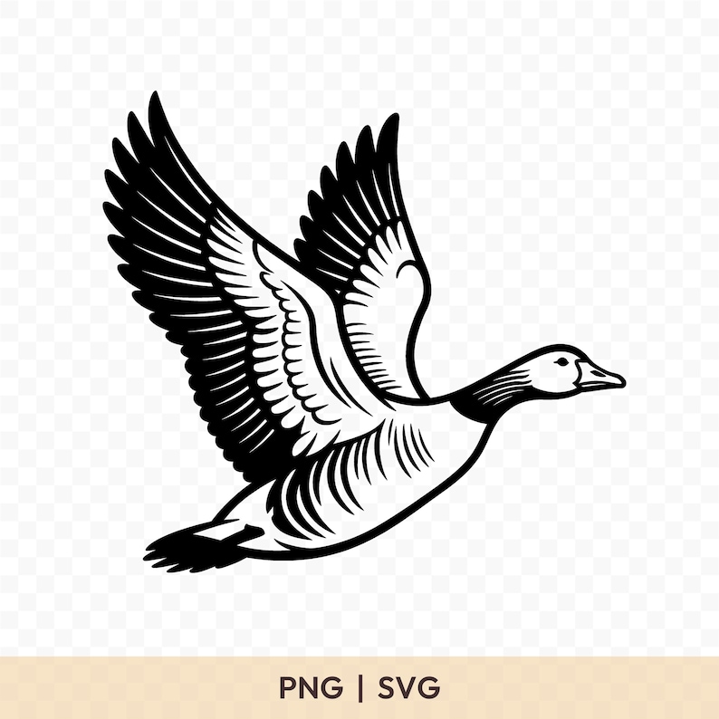 Flying Goose SVG: Flying Goose Cut File, Flying Goose PNG, Flying Goose ...